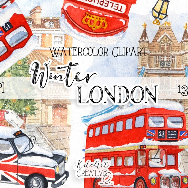 London Bus Clipart - Etsy