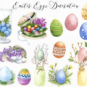 Watercolor Spring Easter Clipart. Easter Cute Rabbit. Vintage - Etsy