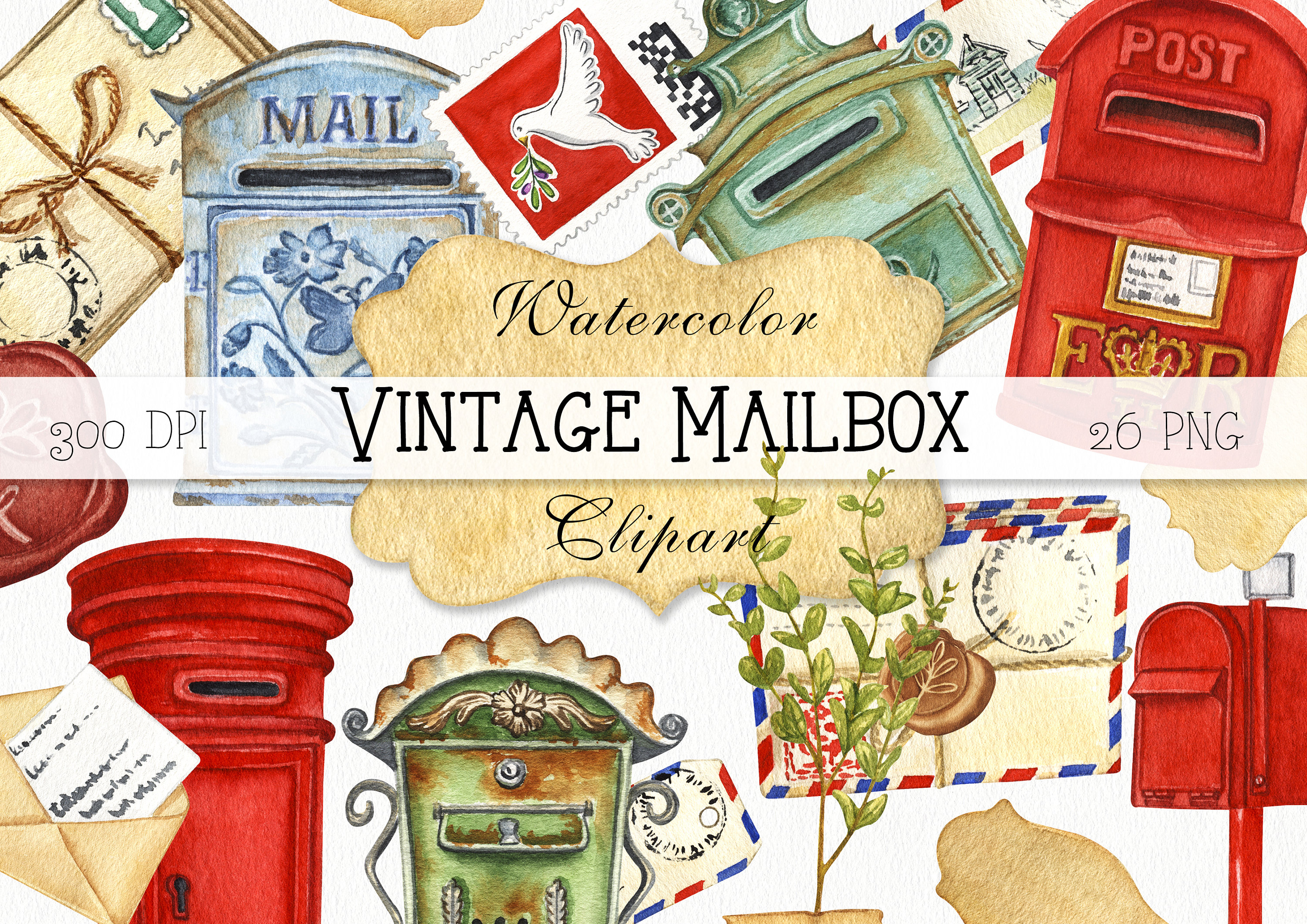 Vintage Mailbox Clipart