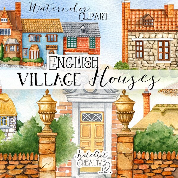 Country Scene Clipart - Etsy