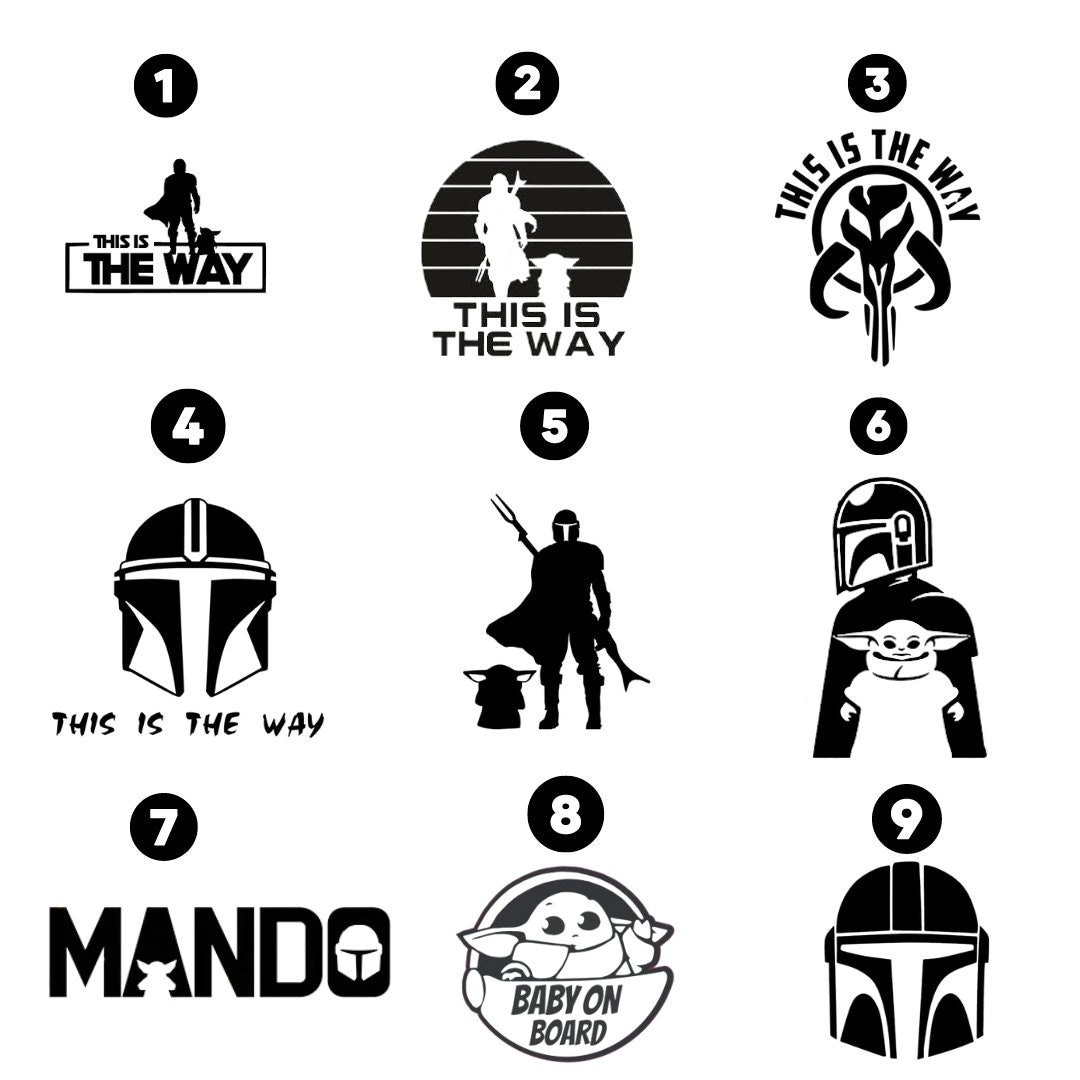Mandalorian Vinyl Decal - Etsy