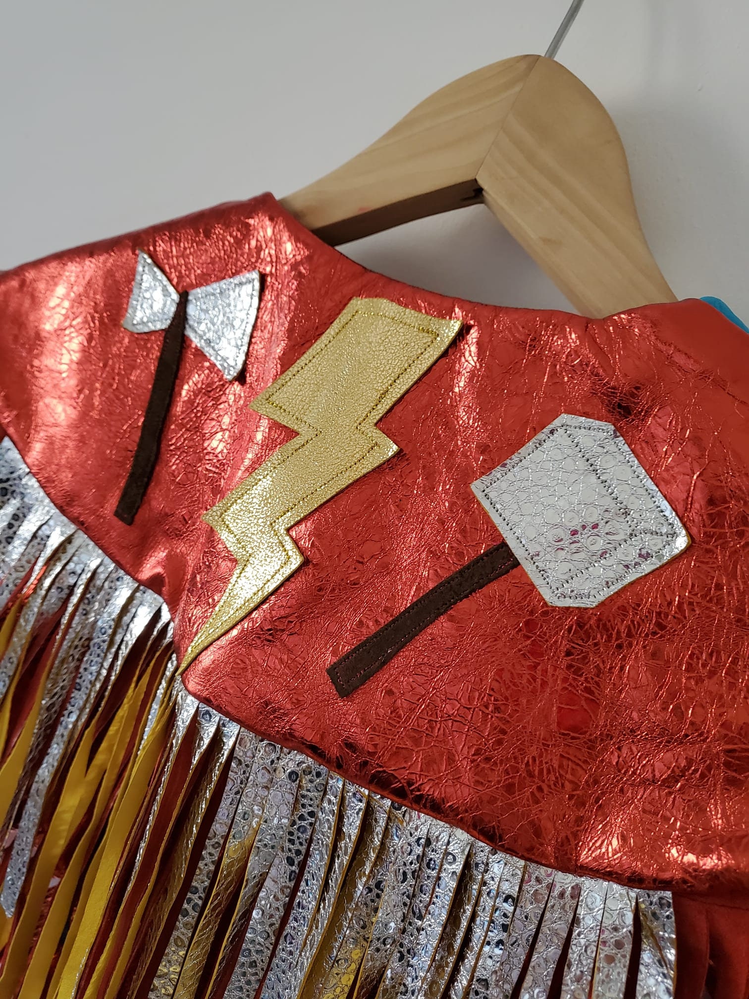 Thor Love and Thunder Metallic Leather Cape With Fringe - Etsy
