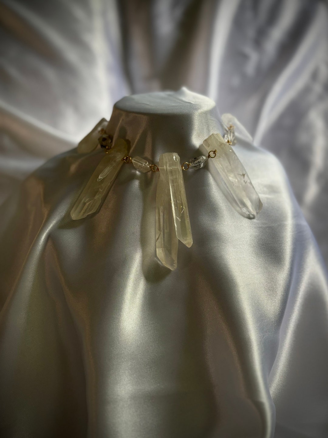 RIFT Fantasy Inspired Crystal Necklace With Big Raw Quartz Points ...