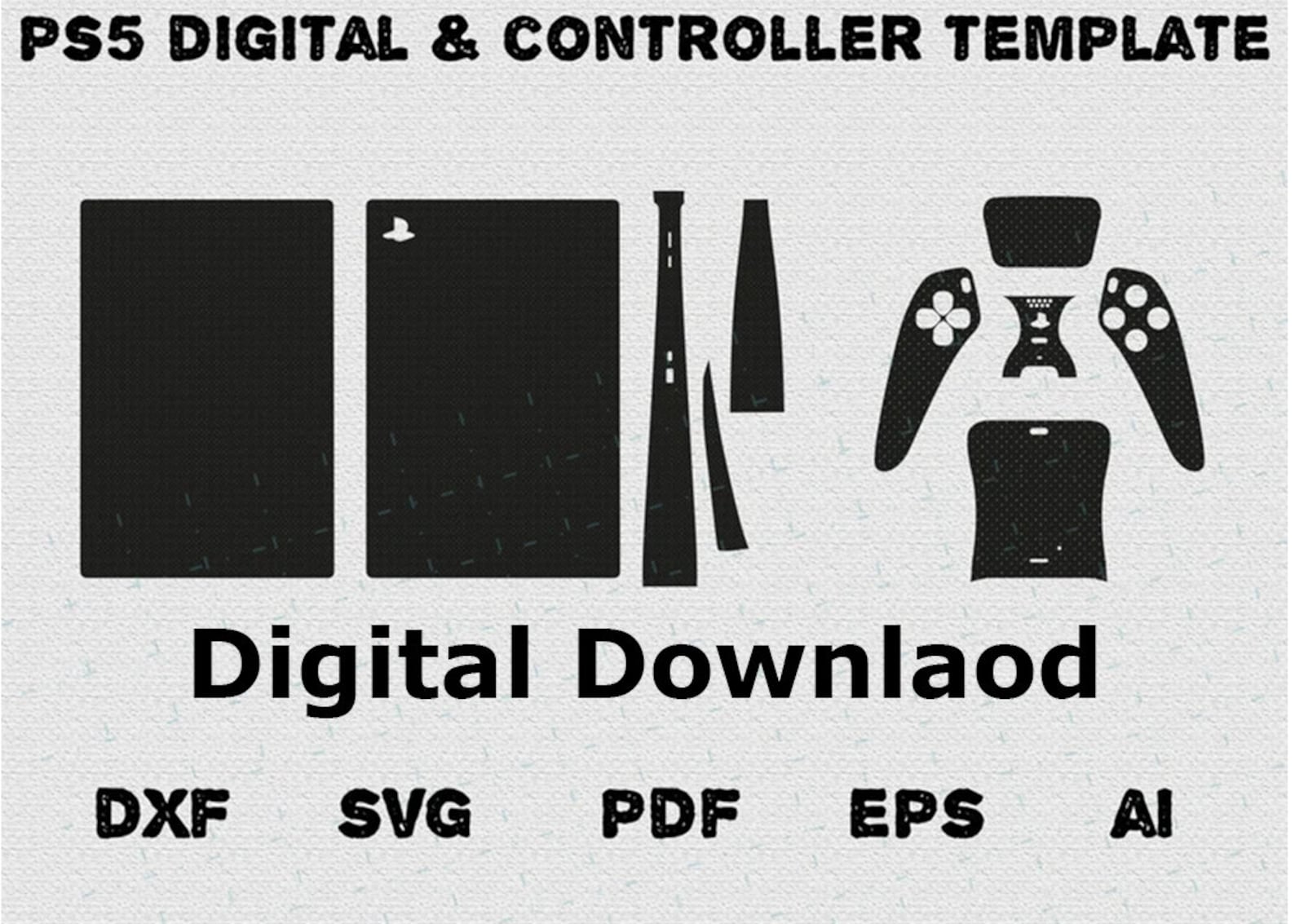 PS5 Bundle Skin Template ,vector Cut File, Ps5 Controller, Playstation ...