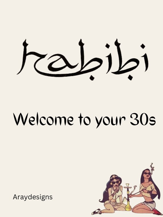 Habibi Welcome to Your 30s Poster Minimalistic Birthday - Etsy