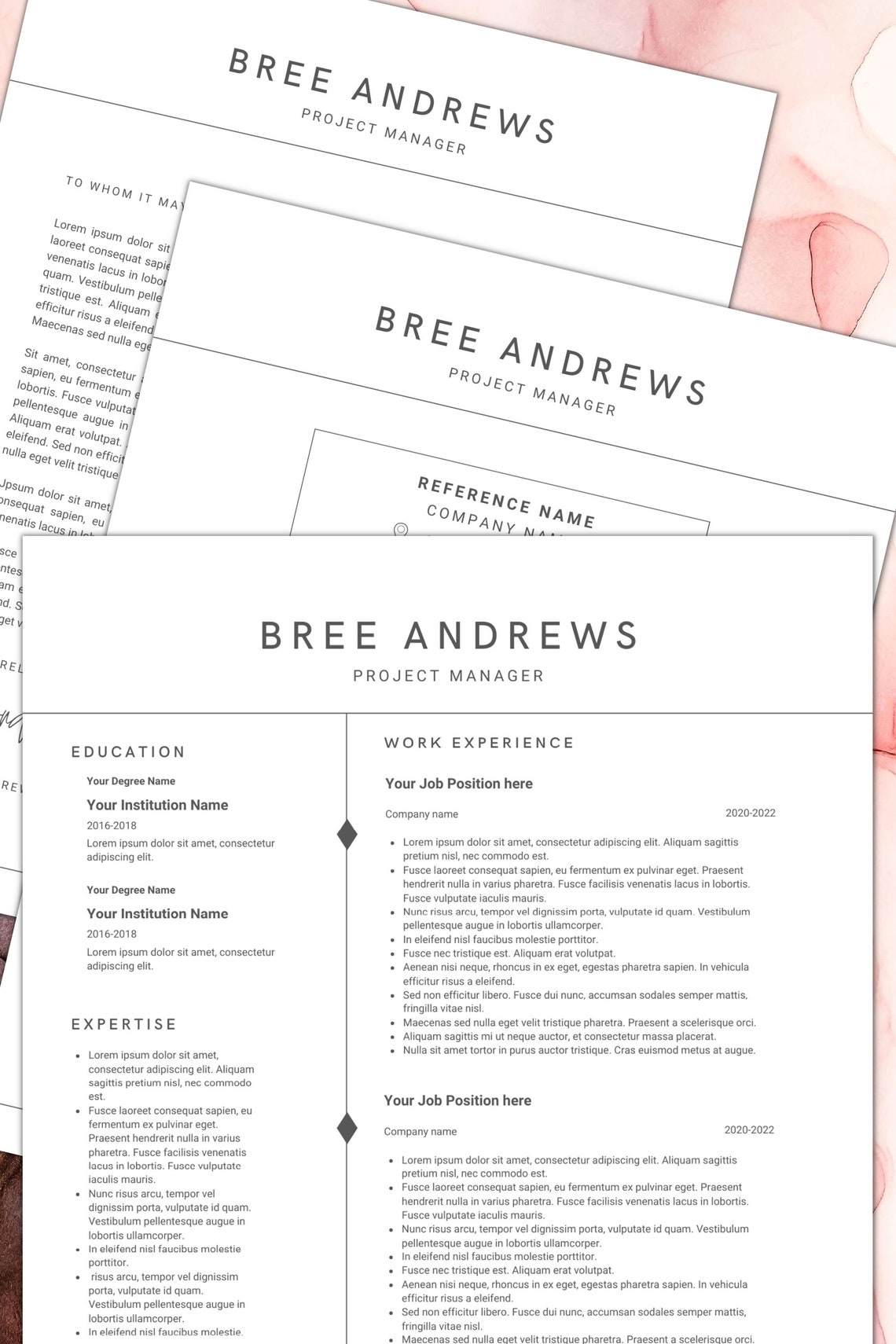 3 Page Resume Template Professional Modern Resume Template Executive ... 3 Page Resume Template Professional Modern Resume Template Executive ...