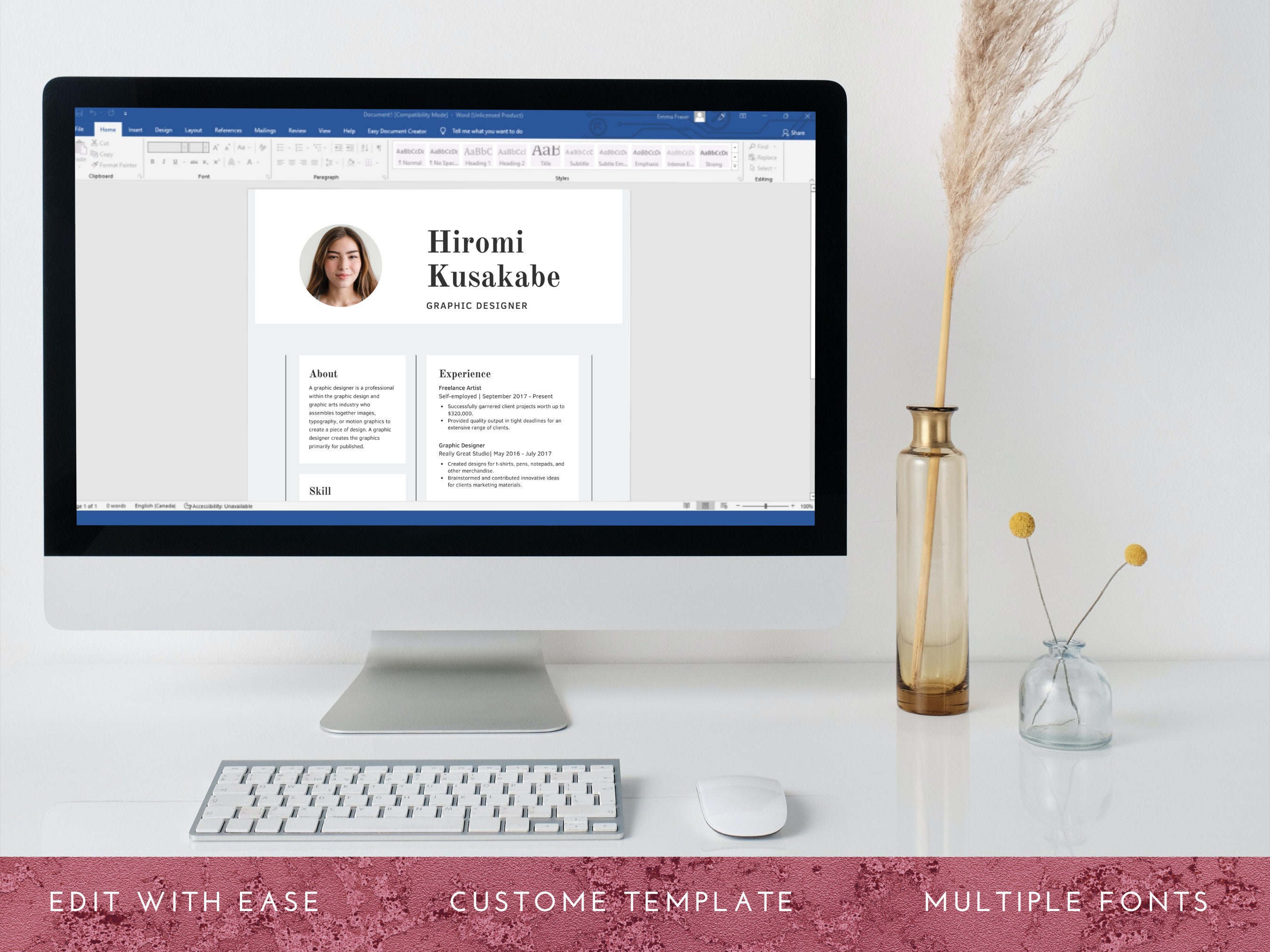 3 Page Resume Template Professional Modern Resume Template - Etsy