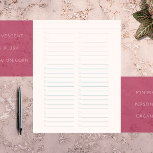RAINBOW UNICORN Checklist Template Moving Checklist - Etsy