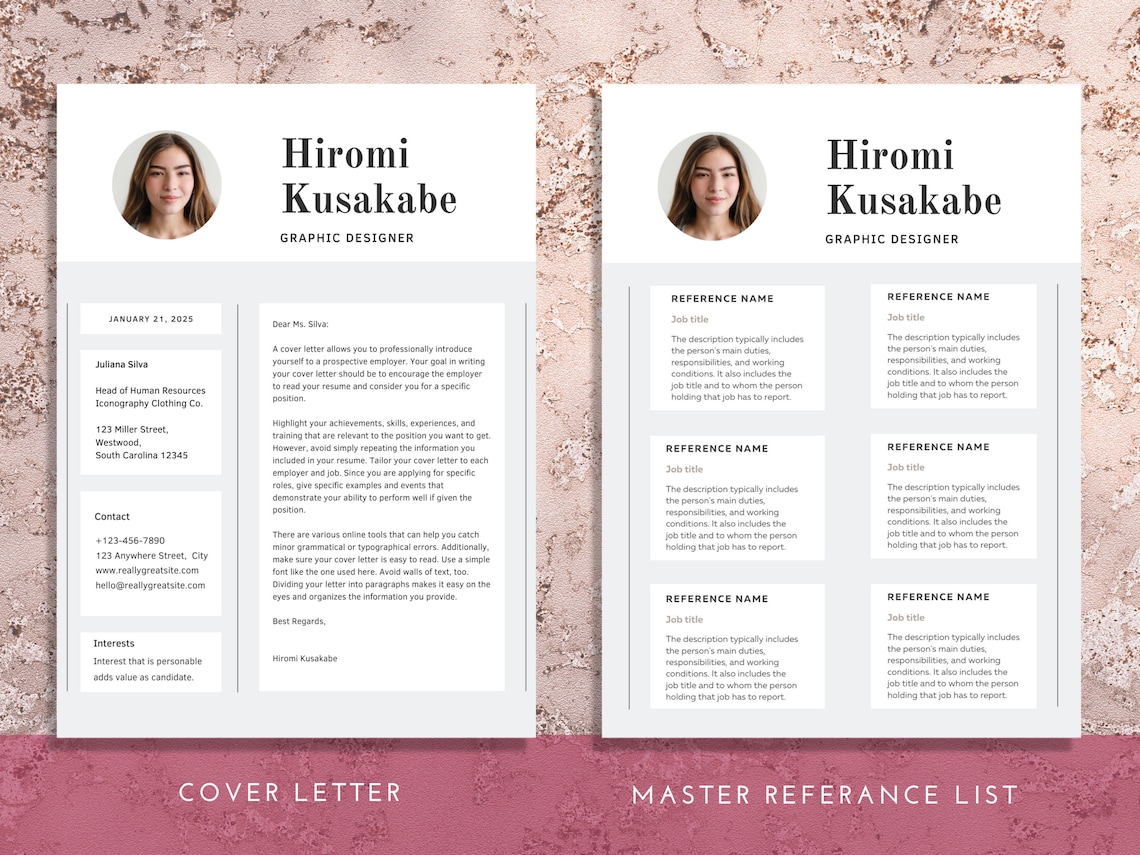 3 Page Resume Template Professional Modern Resume Template - Etsy