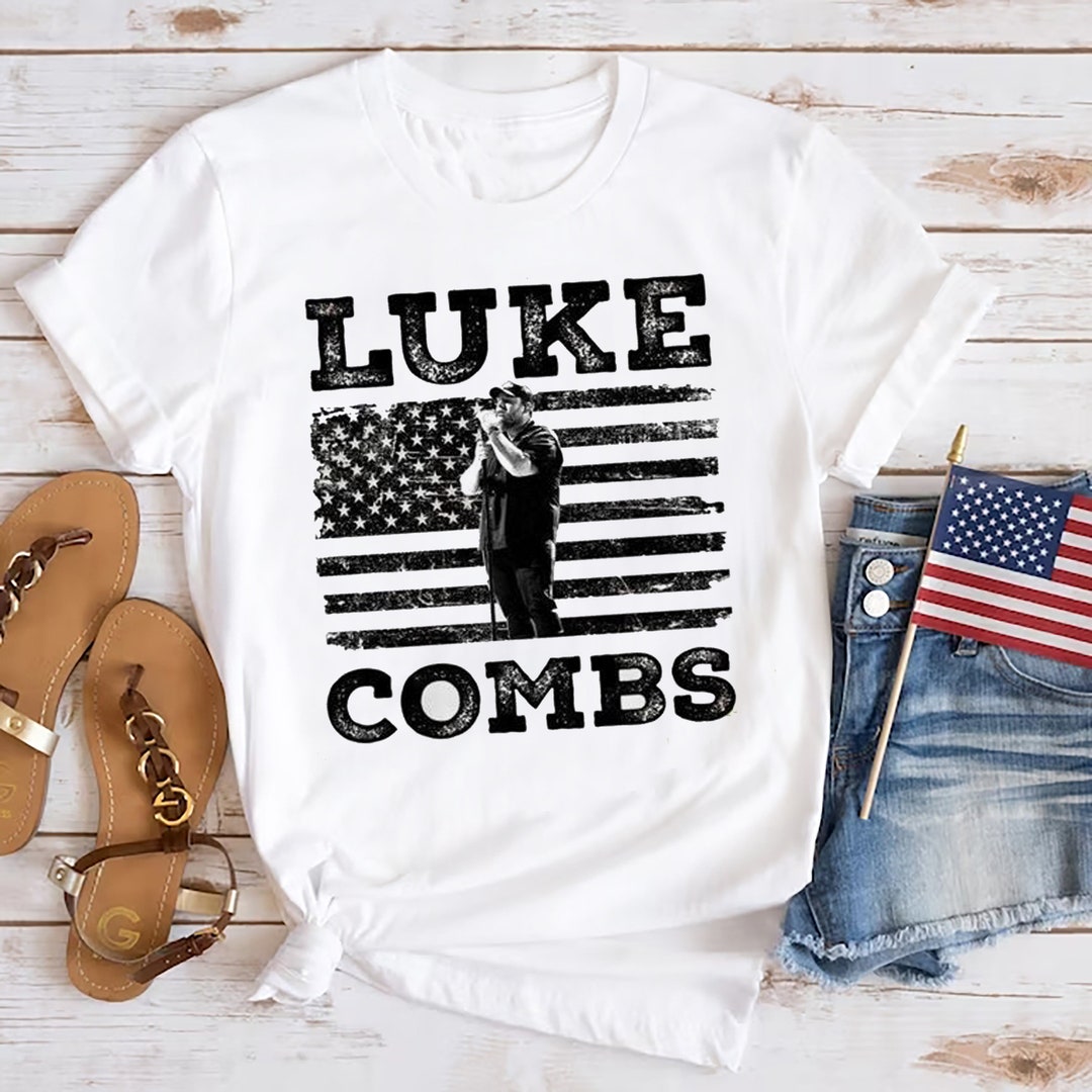 Luke Combs Usa Flag T Shirt Luke Combs Graphic Tee 2024 Tour Luke
