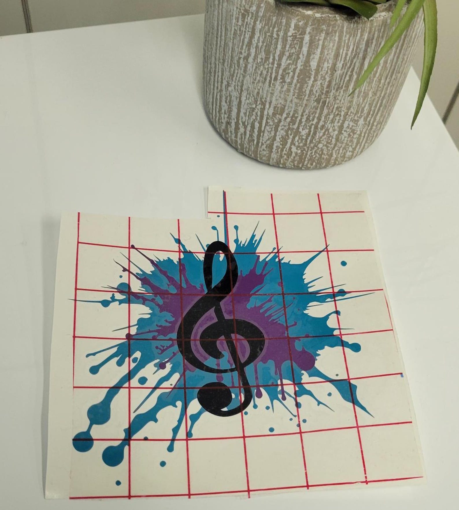 Treble Clef Paint Splatter Vinyl Decal for Car - Vehicle Sticker, Art ...