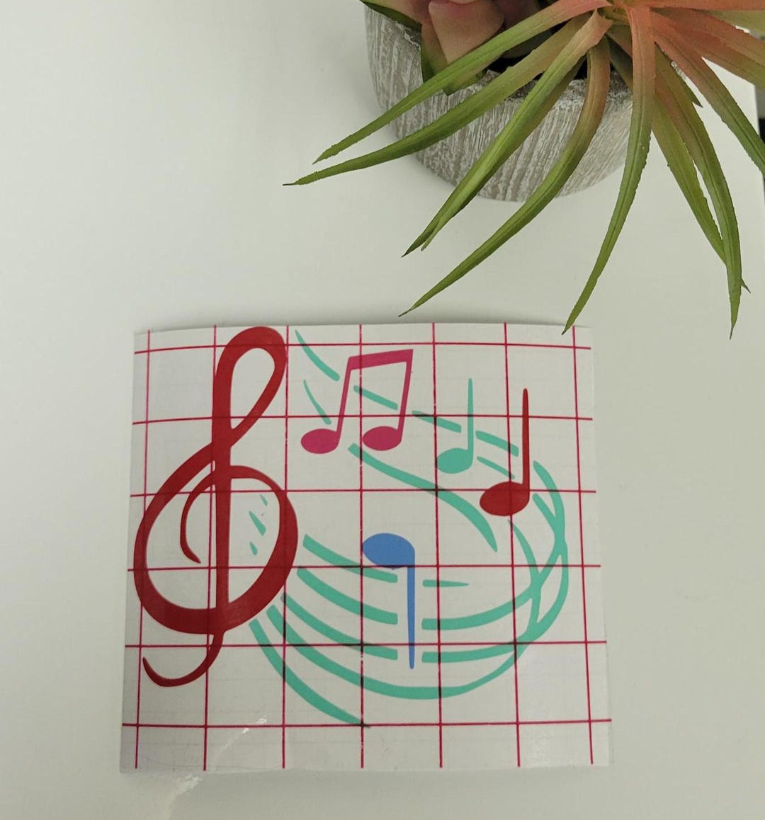Music Staff Car Sticker - Music Notes Themed Decal, Vinyl Car Decal ...