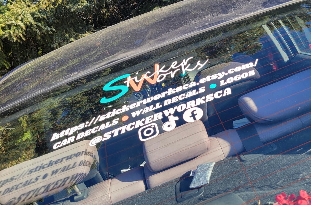 Custom Car Decal for Business Advertising - Personalized Vinyl Sticker ...