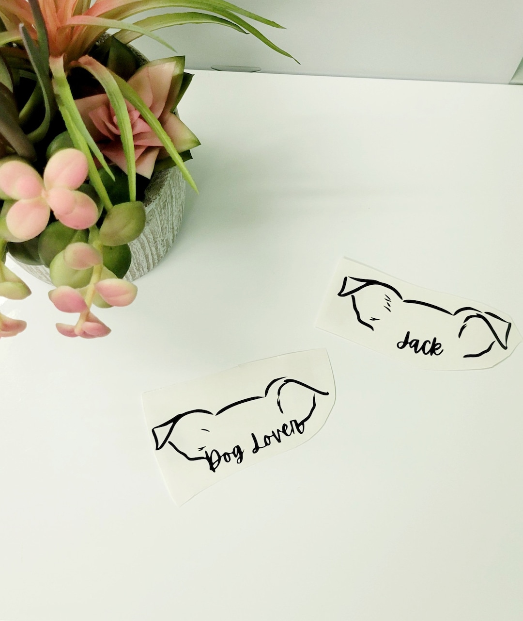 DOG LOVER STICKER, Custom Vinyl Decal, Pet Name Sticker, Pet Loss ...