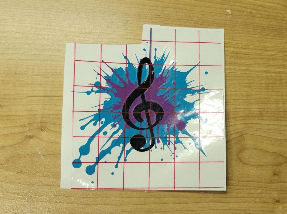 Treble Clef Paint Splatter Vinyl Decal for Car - Vehicle Sticker, Art ...