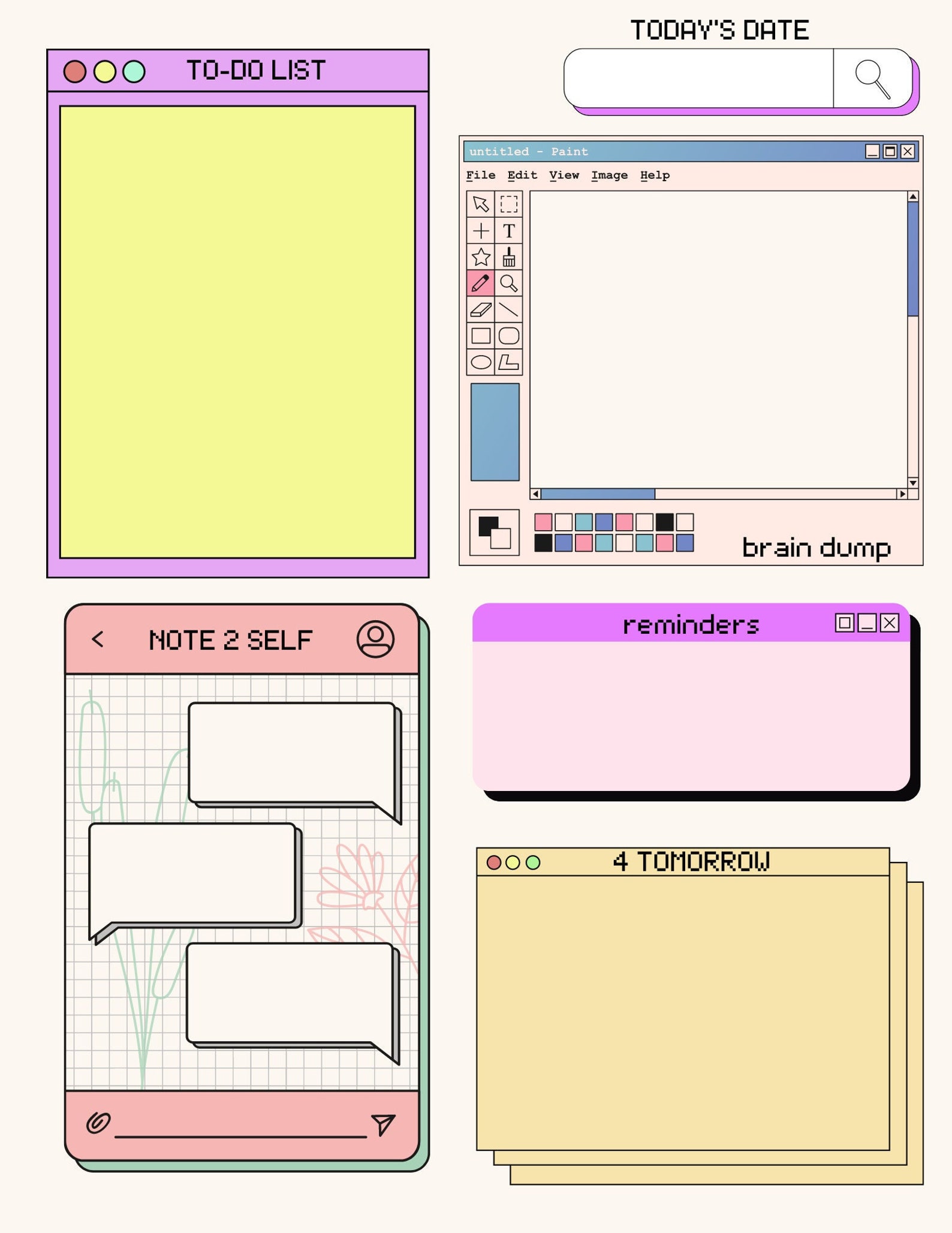 Retro Daily Planner - Etsy