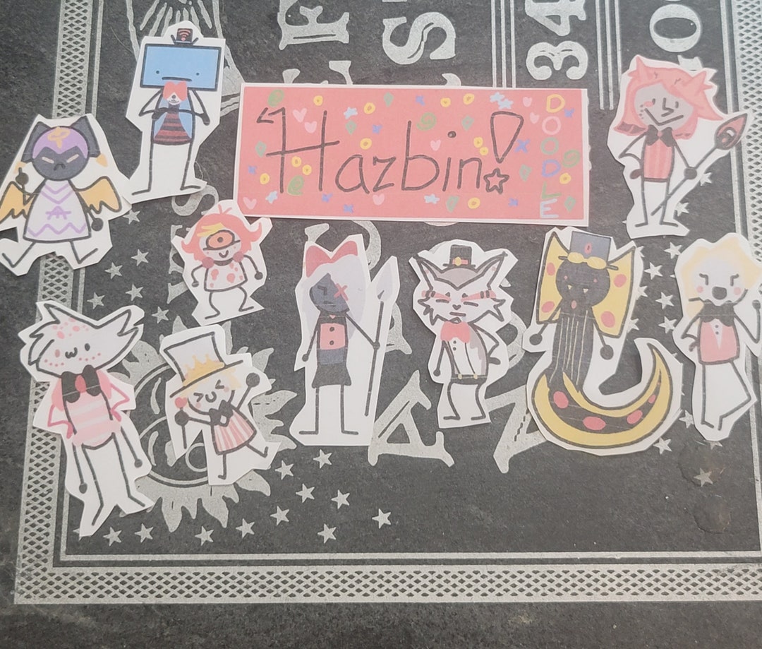 Mini Hazbin Hotel Doodle Stickers - Etsy