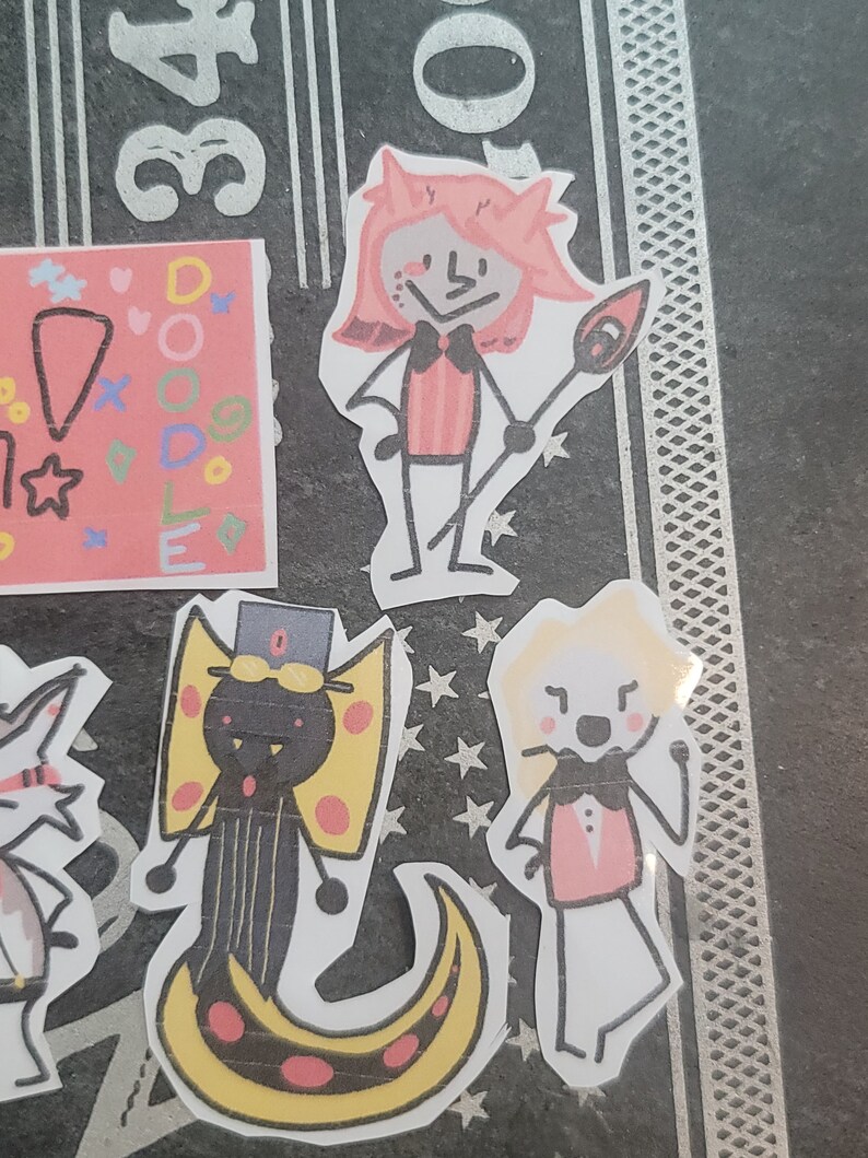 Mini Hazbin Hotel Doodle Stickers - Etsy