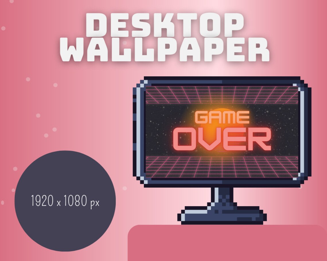 Game Over Desktop Wallpaper for Windows or Mac Gaming Wallpaper ...