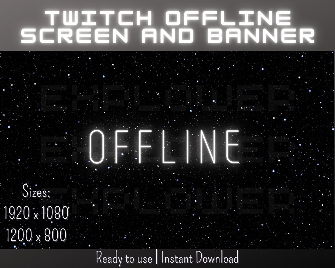 Minimalistic Starry Offline Screen and Banner for Twitch Explower - Etsy