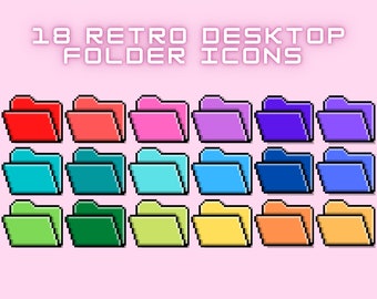 Pastel Desktop Folder Icons INSTANT DOWNLOAD Mac Desktop - Etsy