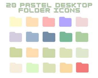 6 Retro Desktop Folder Icons for Mac & Windows Aesthetic Organizing ...