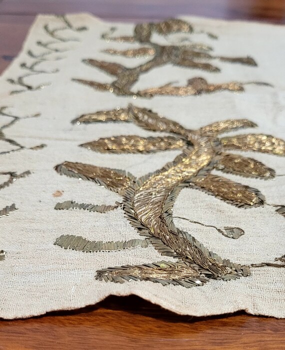 Antique Ottoman Gold Metal Embroidery Table Runnerhandmade - Etsy