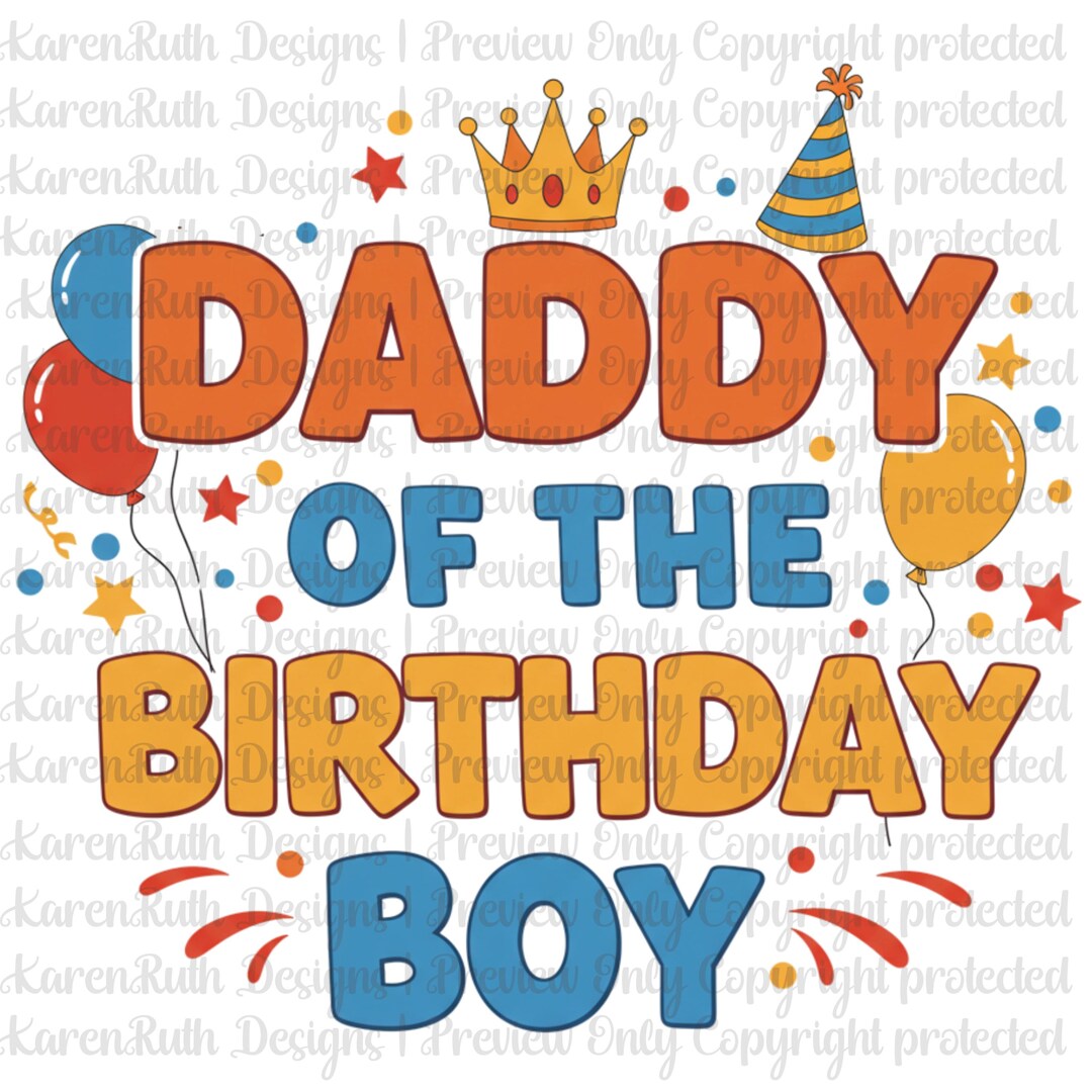 Daddy of the Birthday Boy DTF Transfer: Ready to Press Heat Transfer - Etsy