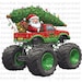 Santa Monster Truck Christmas Design is a Direct to Film Ready to Press ...