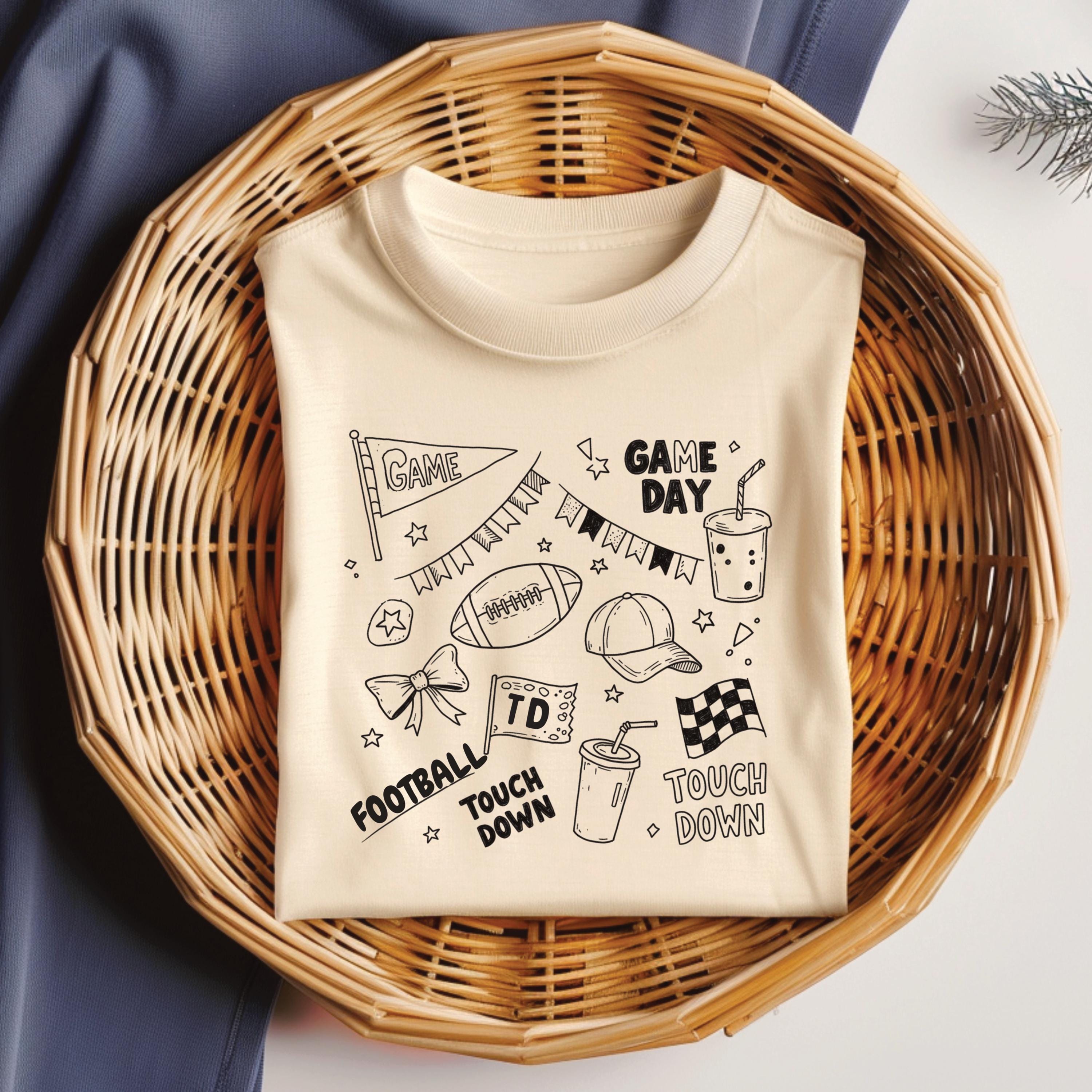 This Doodlecore Football Collage Design is a Direct to Film Ready to ...