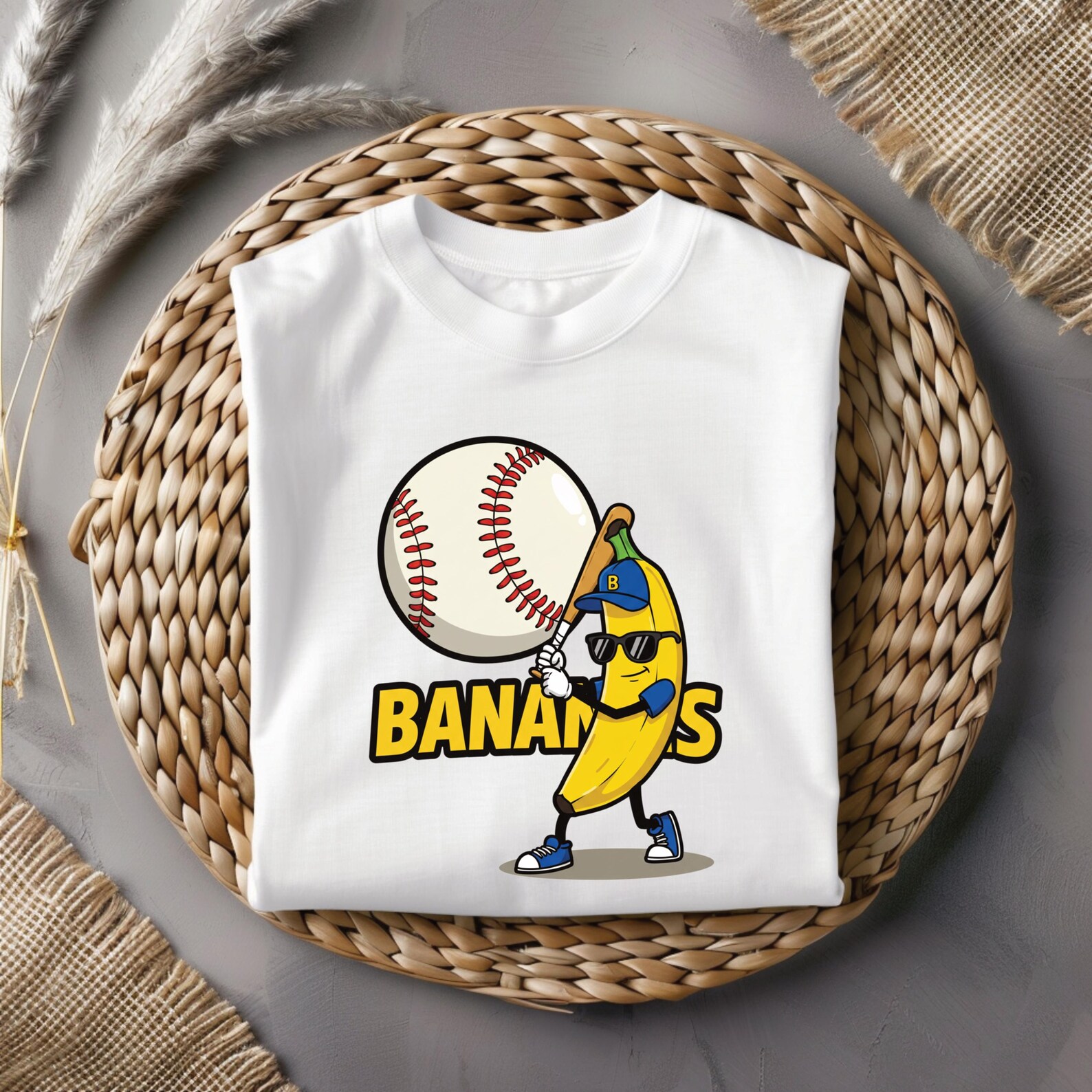 Banana Baseball DTF Transfer: Funny Sports Mascot, Ready to Press - Etsy