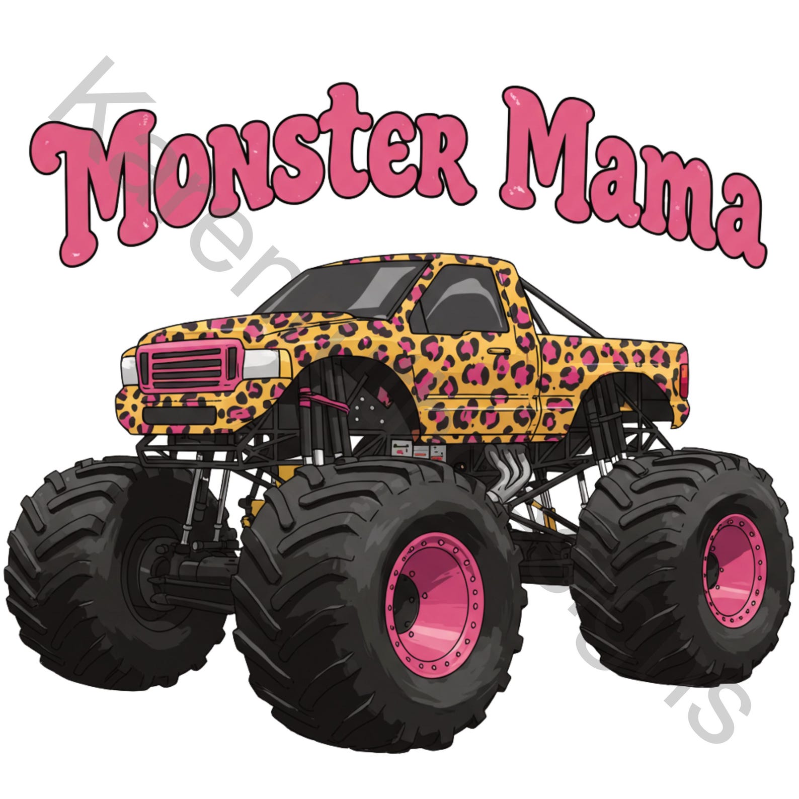 Monster Truck Mama DTF Direct to Film Ready to Press Transfer, Monster ...