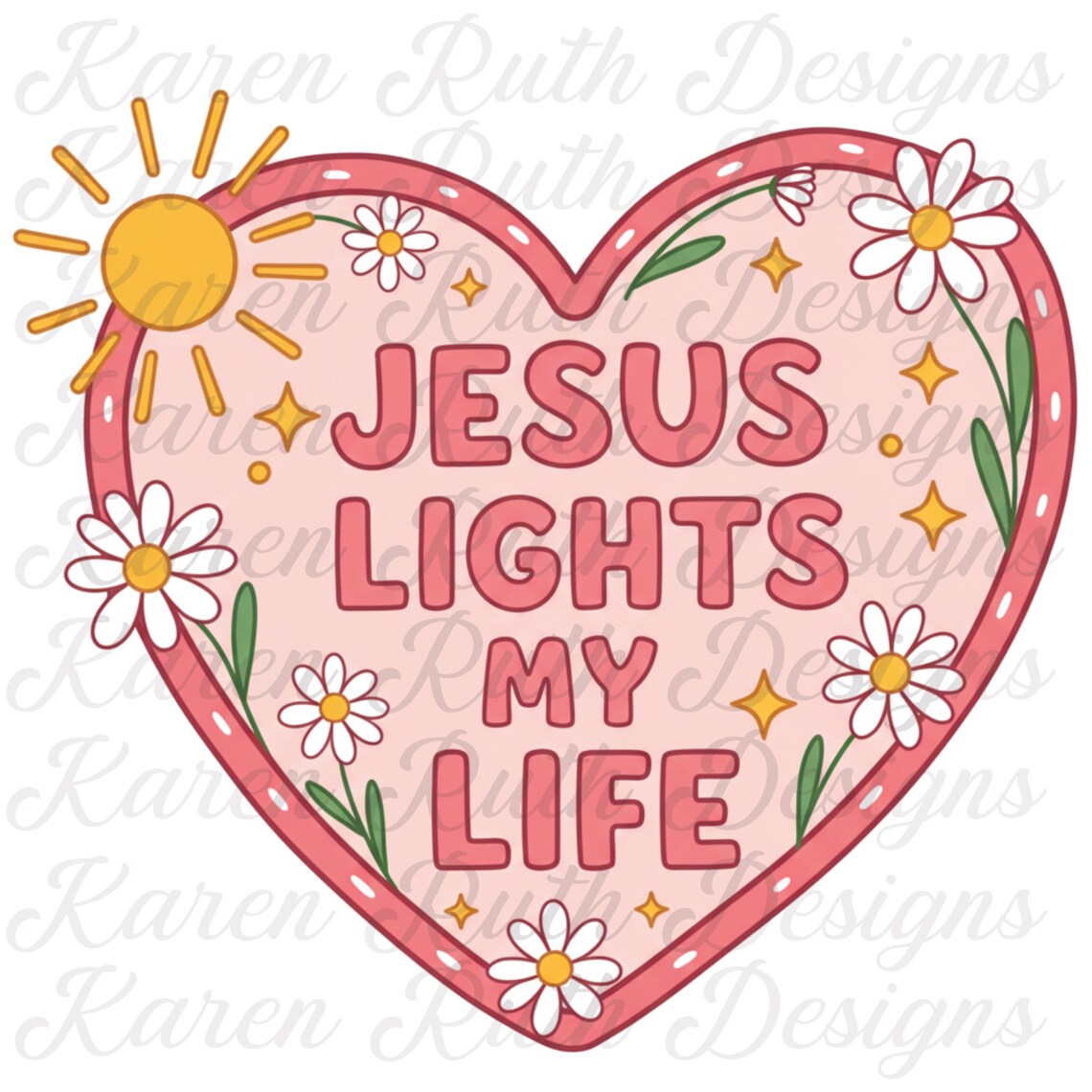 Jesus Lights My Life DTF Direct to Film Transfer Ready to Press ...