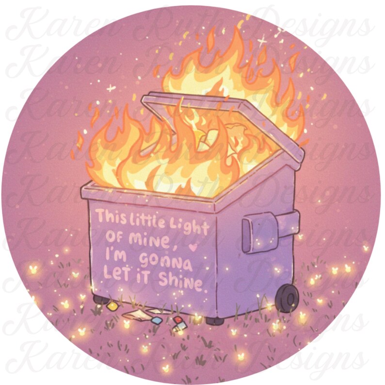 Dumpster Fire DTF Transfer: Ready to Press Design - Etsy