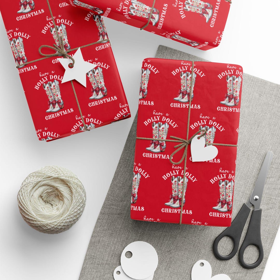 Dolly Parton Wrapping Paper, Have a Holly Dolly Christmas Gift Wrap ...