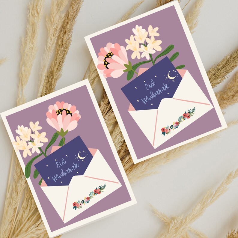 Eid Greeting Card Eid Mubarakeid Message Printable Card - Etsy