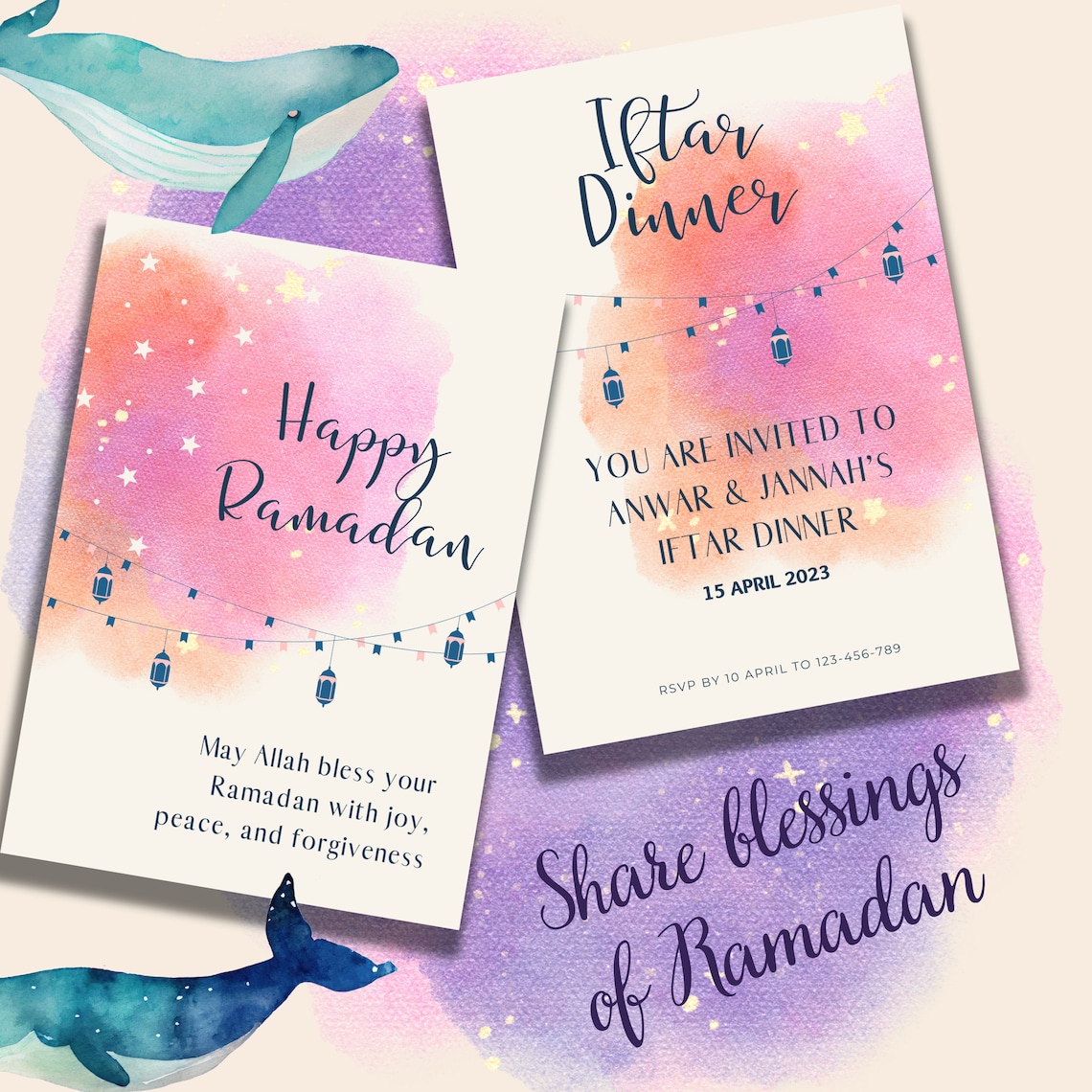 Ramadan Iftar Dinner Party Invitation, Ramadan Card, Ramadan Greeting ...