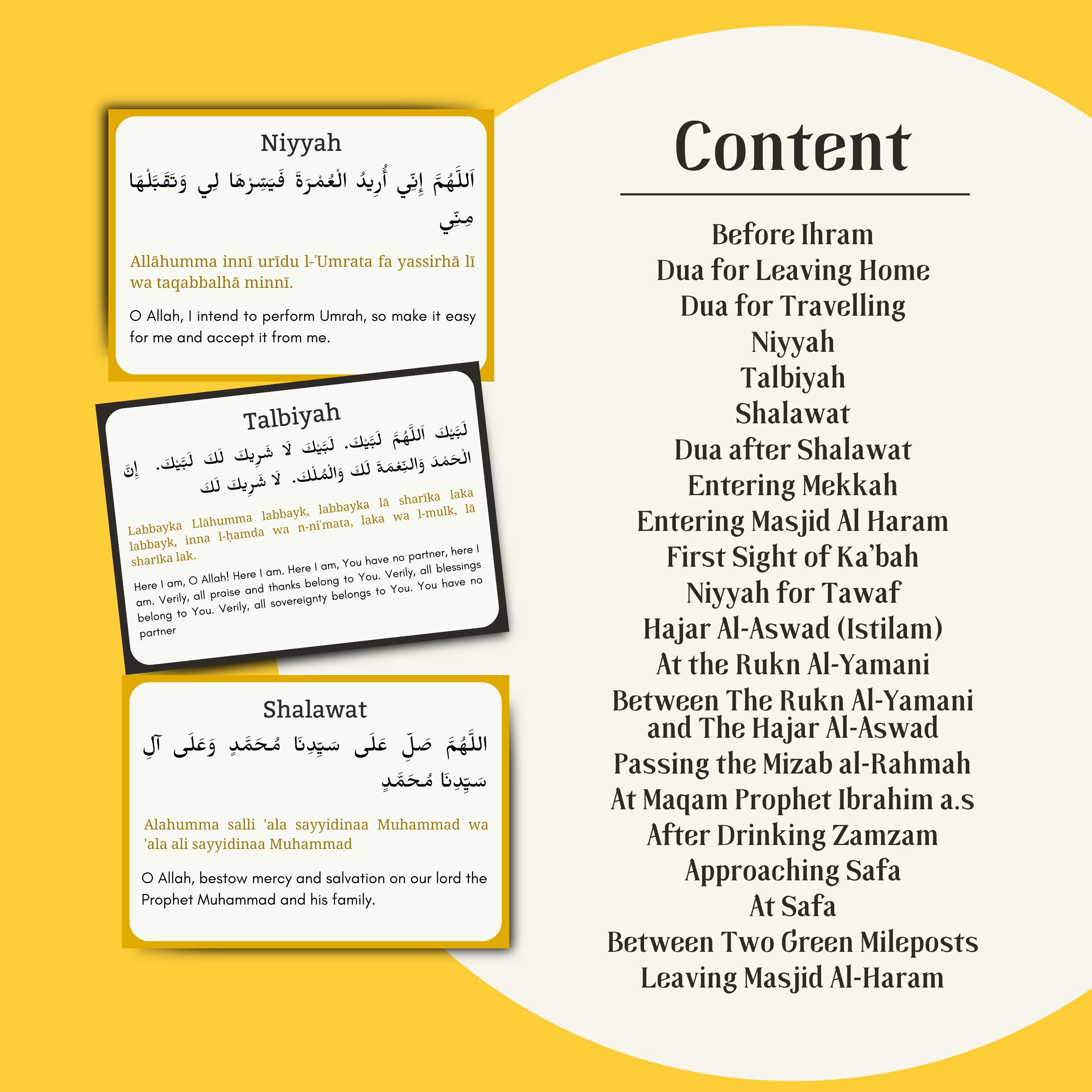 21 Umrah Dua Cards Printable, Umrah Dua Flashcard, Umrah Mubarak Gift ...