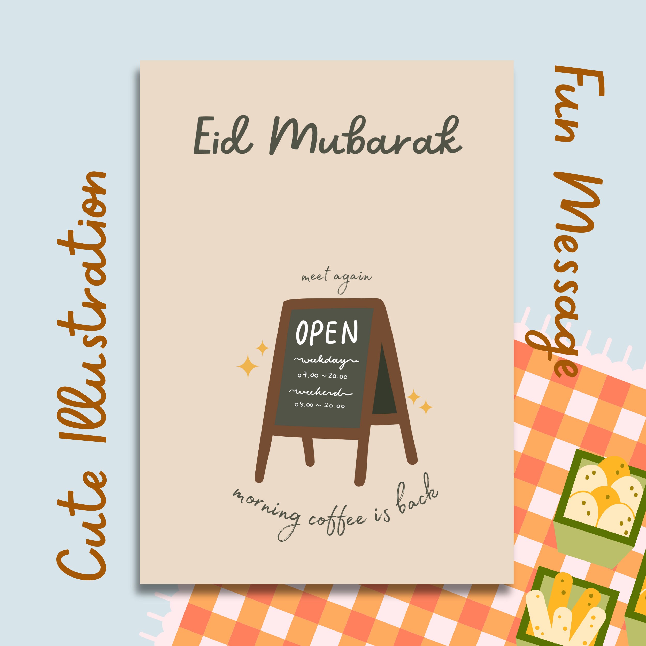 Eid Card Set, Funny Eid Card, Quirky Eid Card, Witty Eid Card, Eid ...