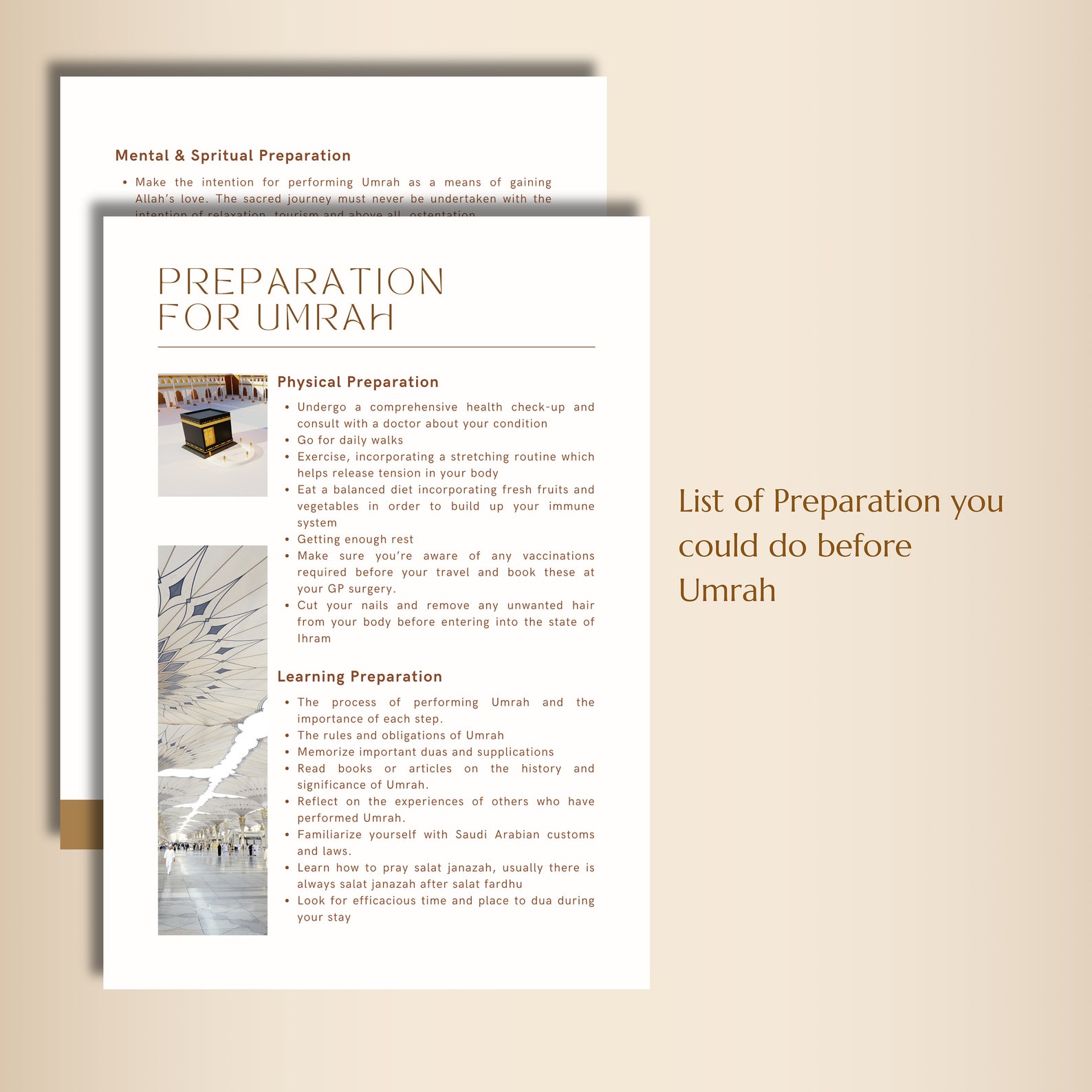 Umrah Complete Guide Digital Book, Umrah Dua Printable Card, Umroh ...
