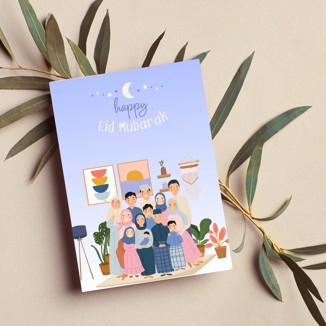 Happy Eid Mubarak Card Eid Al Fitr Digital Card Eid - Etsy