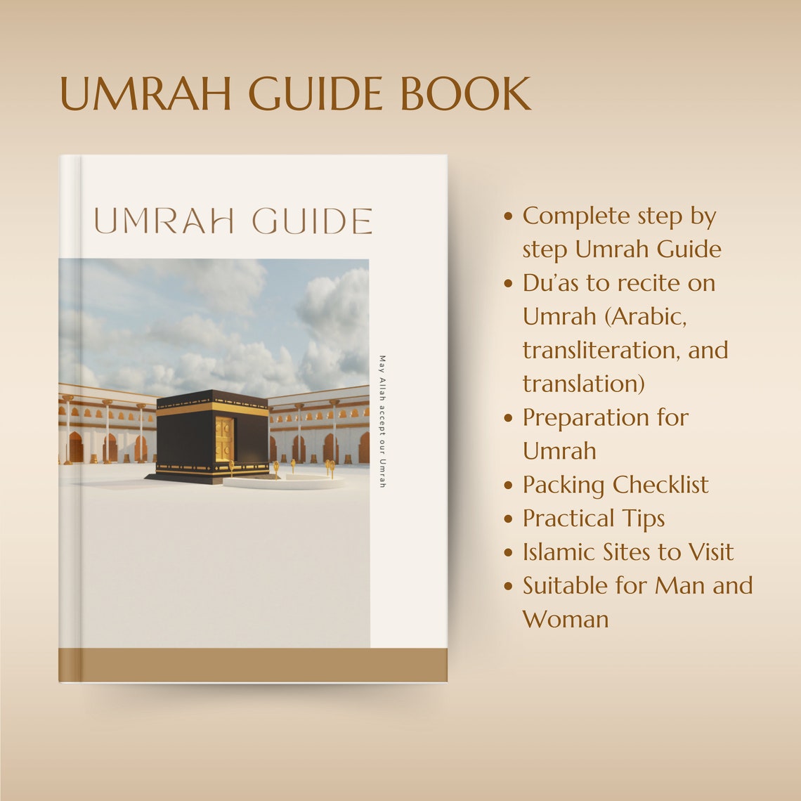 Umrah Complete Guide Digital Book, Umrah Dua Printable Card, Umroh ...