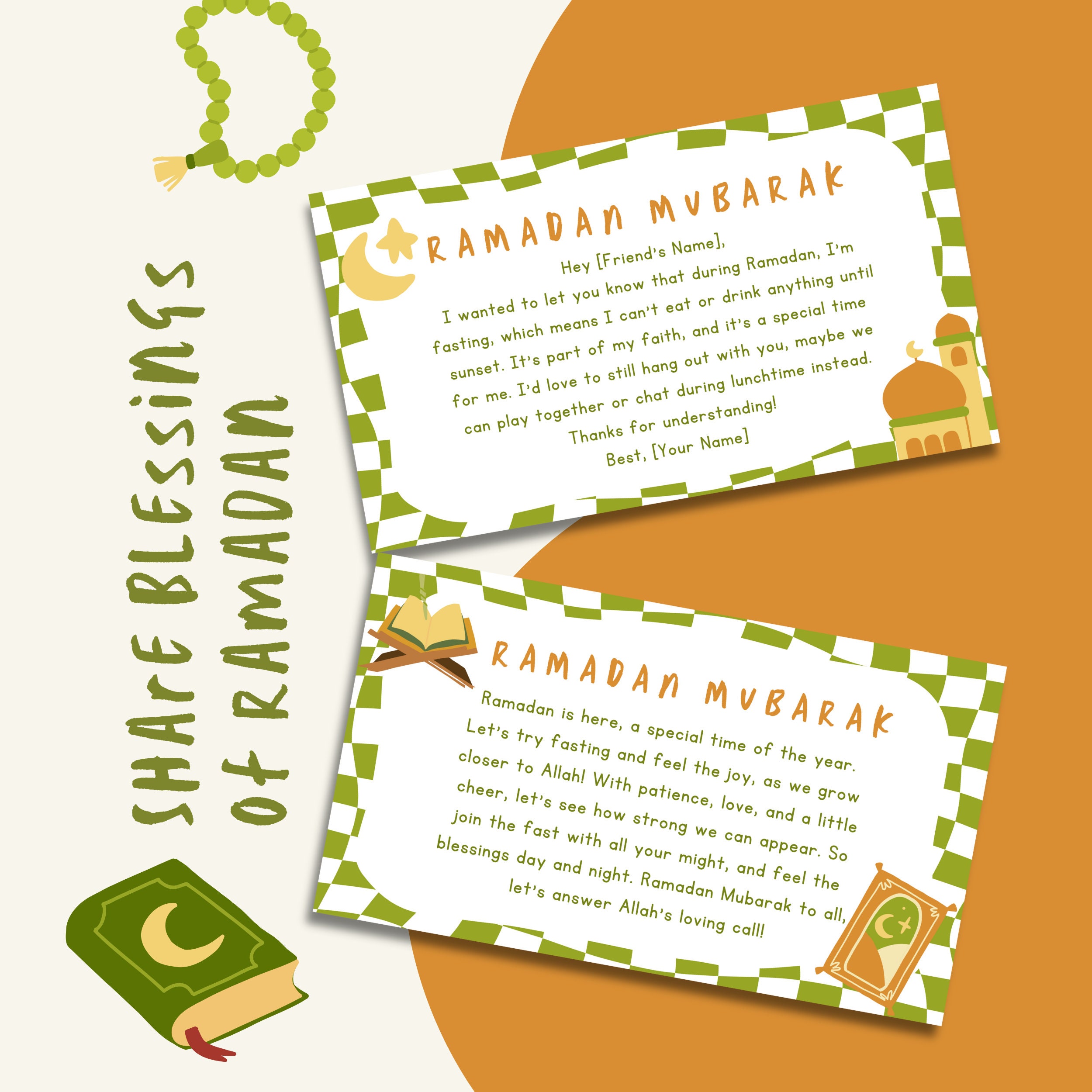 Kids Ramadan Info Card, Ramadan Greeting Cards, Ramadan Friends Card ...