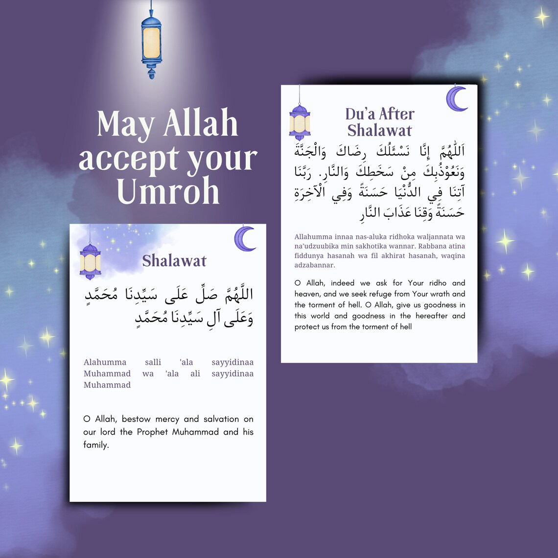 21 Umrah Dua Cards Printable, Umrah Dua Flashcard, Umrah Mubarak Gift ...