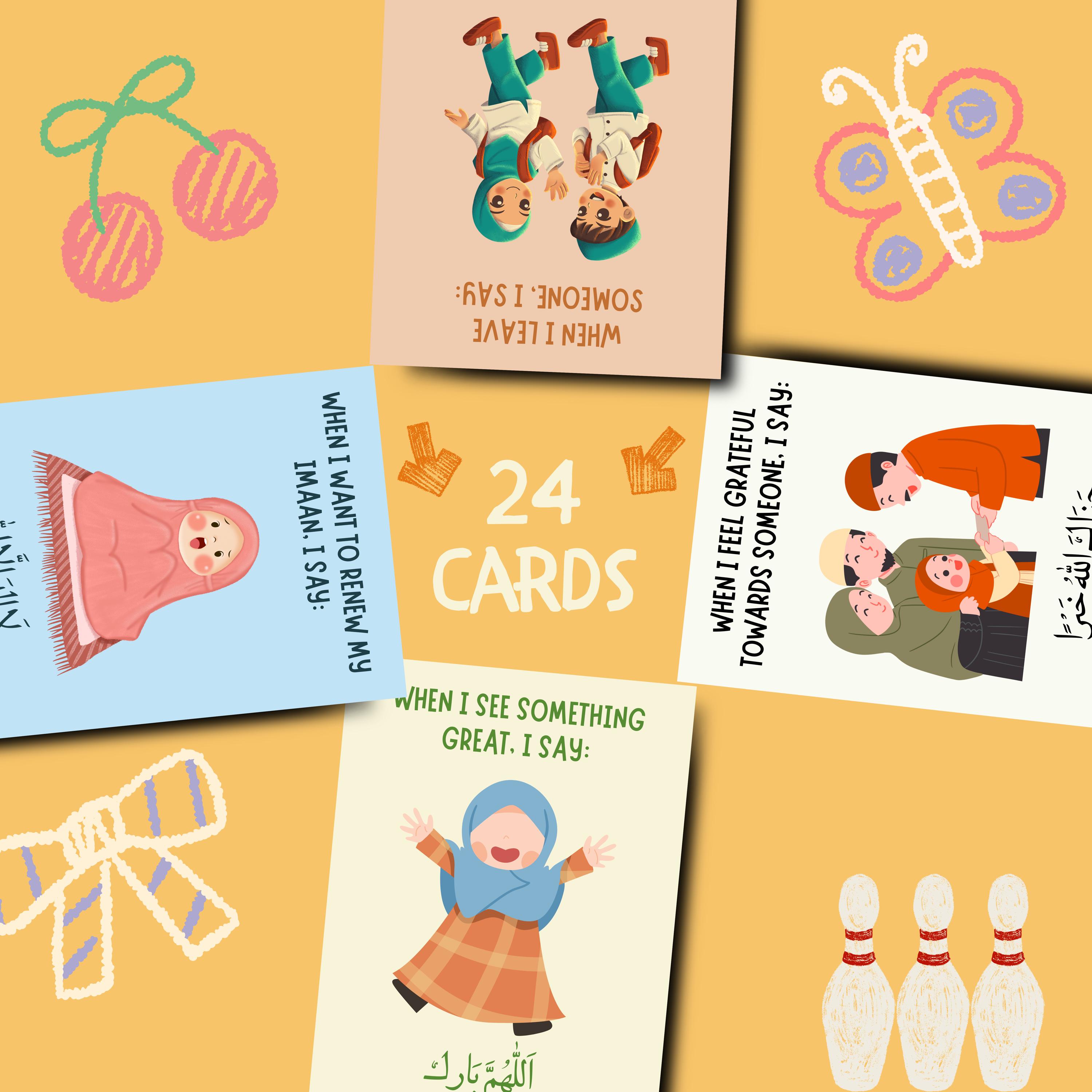 Daily Dua Card, Muslim Kids Cute Gift, Islamic Activities, Islamic ...