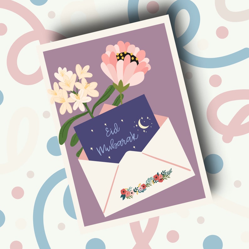 Eid Greeting Card Eid Mubarakeid Message Printable Card - Etsy