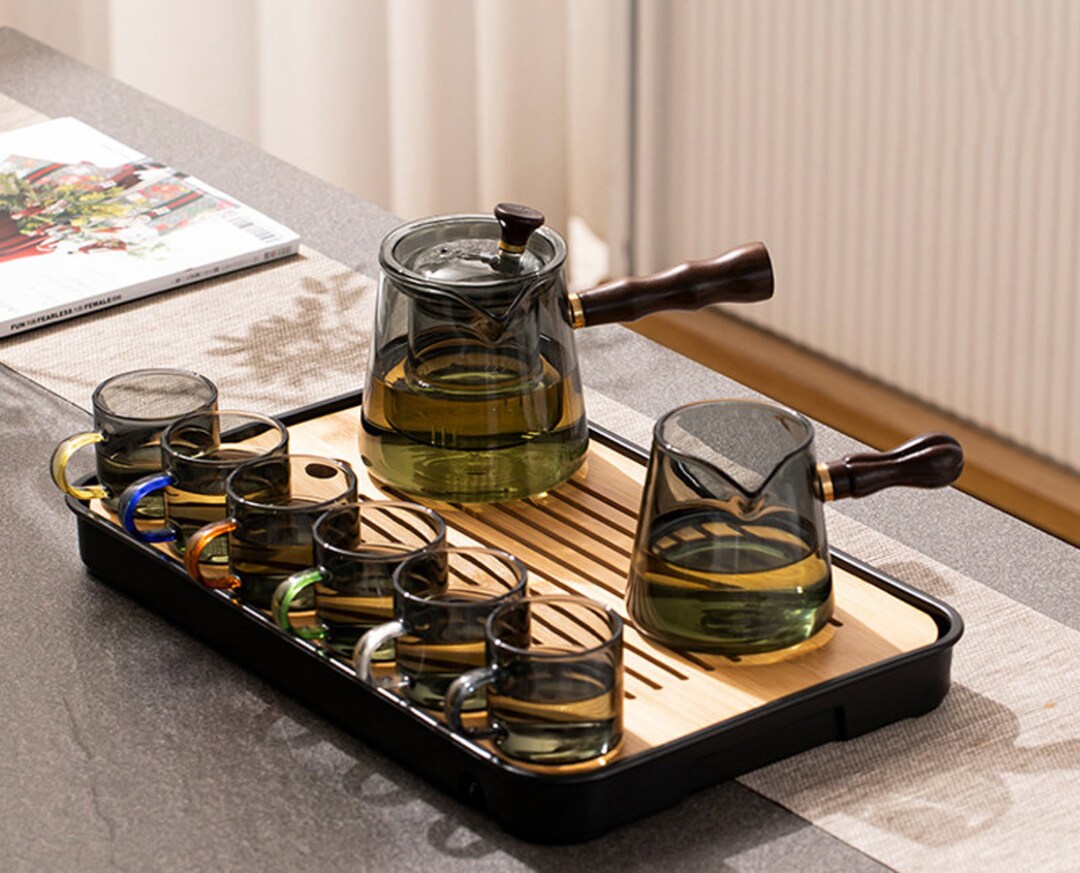 Glass Tea Setscaldproof Heat Resistant Teapotkungfu Tea Settea Cupsside ...