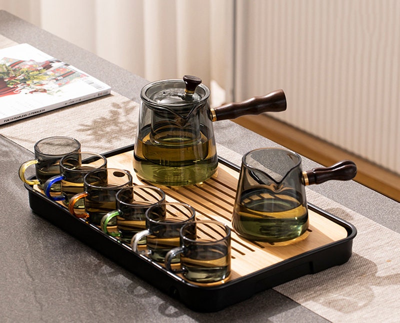 Glass Tea Setscaldproof Heat Resistant Teapotkungfu Tea Settea Cupsside ...