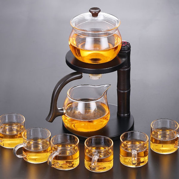 Glass Semi Automatic Tea Set - Etsy