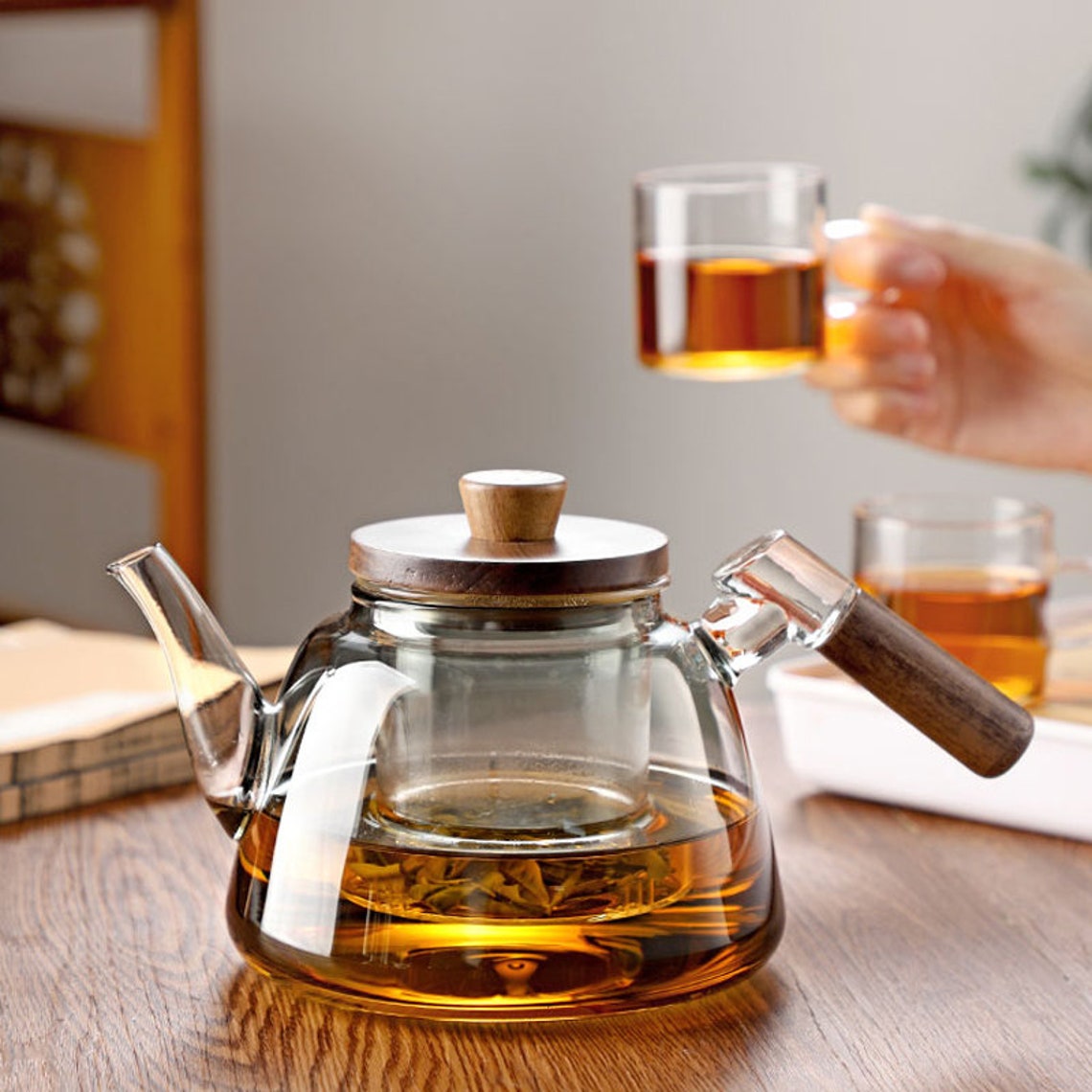 Glass Teapotbrewing Teapotfiltered Boiling Flower Tea - Etsy